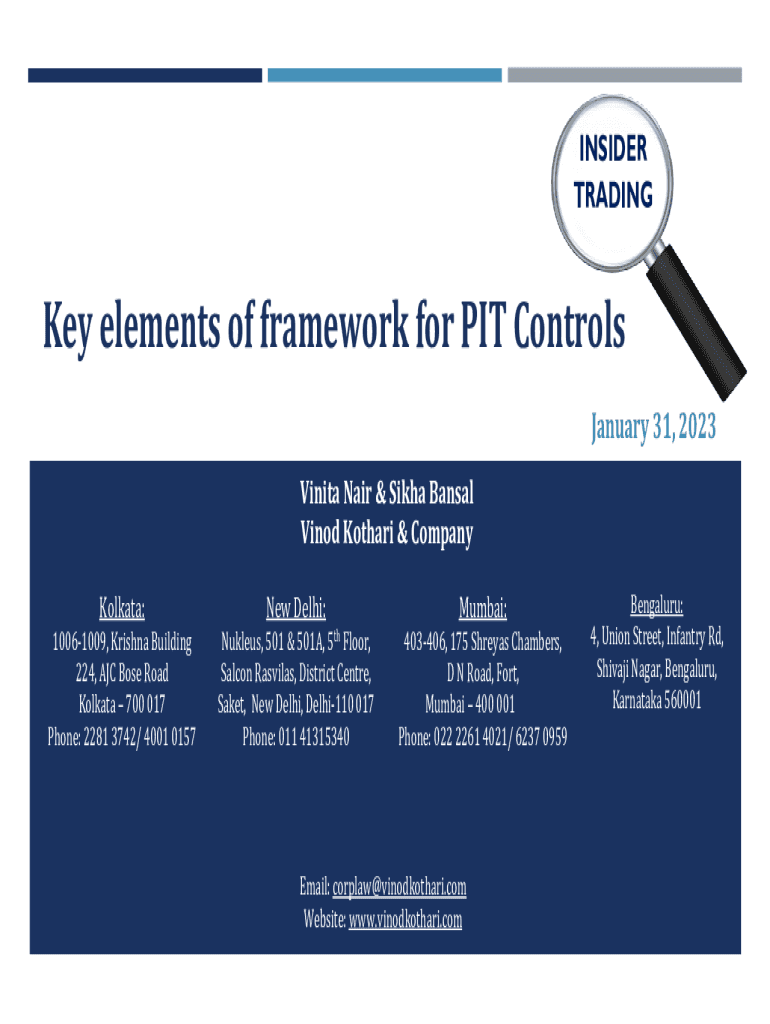 Fillable Online Key elements of framework for PIT Controls Fax Email ...