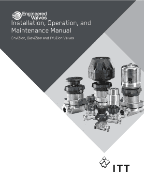 Fillable Online ITT Engineered Valves EnviZion Installation, Operation ...