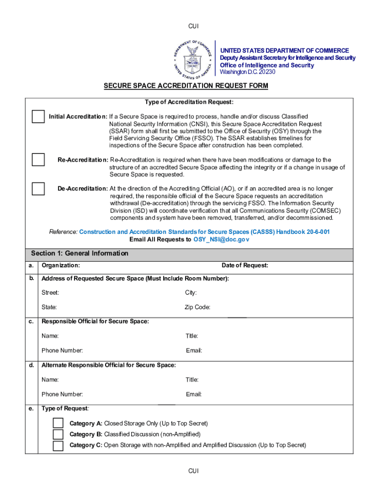 Fillable Online Secure Space Accreditation Request Form Fax Email Print - pdfFiller