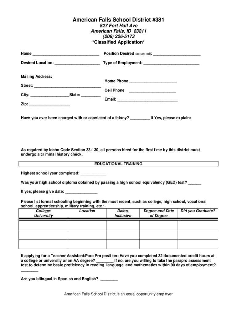Fillable Online Documents - Teacher Forms & Applications Fax Email ...
