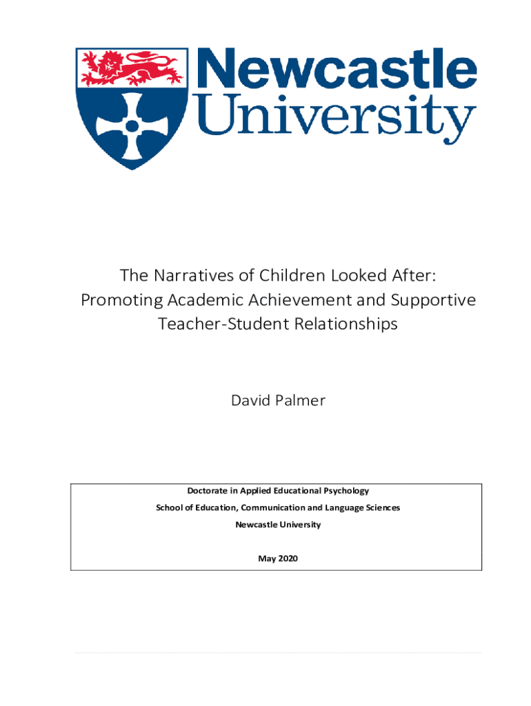 Fillable Online theses ncl ac The education of looked after childrenRequest PDF Fax Email Print ...