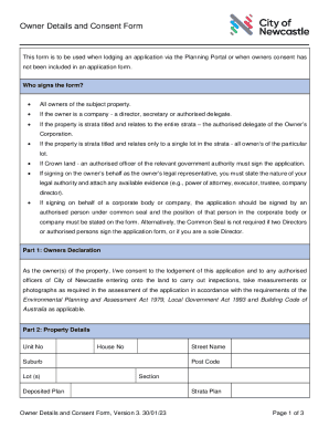 Fillable Online Owner Details and Consent Form Fax Email Print - pdfFiller