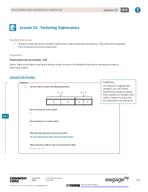Fillable Online Factoring Expressions (solutions, examples, worksheets ...