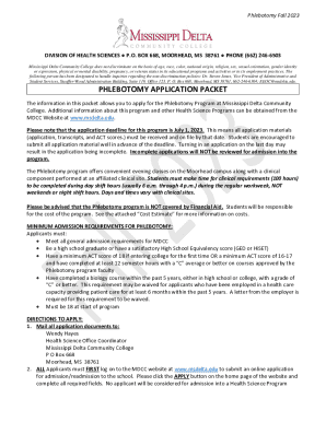 Fillable Online MDCC Health Science Division Fax Email Print - pdfFiller