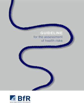 Fillable Online Guideline for the assessment of health risks. Although ...