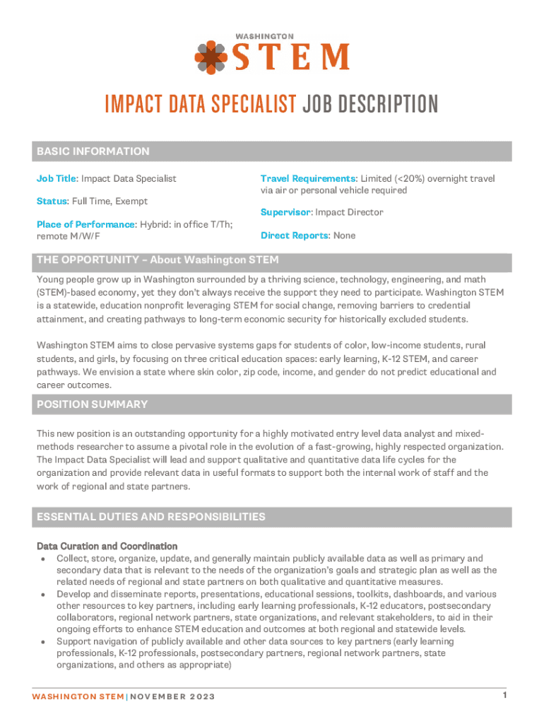 Fillable Online impact-data-entry-specialistJob Details tabCareer Pages ...