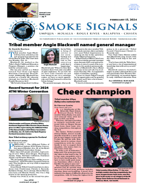 Fillable Online Cheer champion - Smoke Signals Fax Email Print - pdfFiller