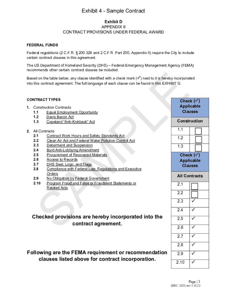 Fillable Online exhibit 4sample conract agreement for special services ...