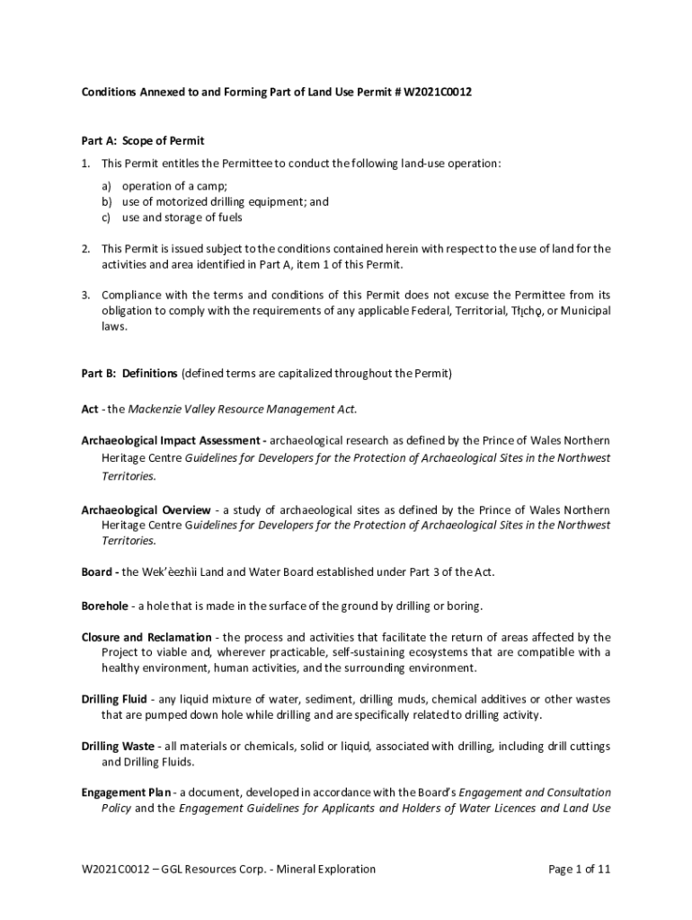 Fillable Online Rules for the Issuance of Revocable Land Use Permits ...