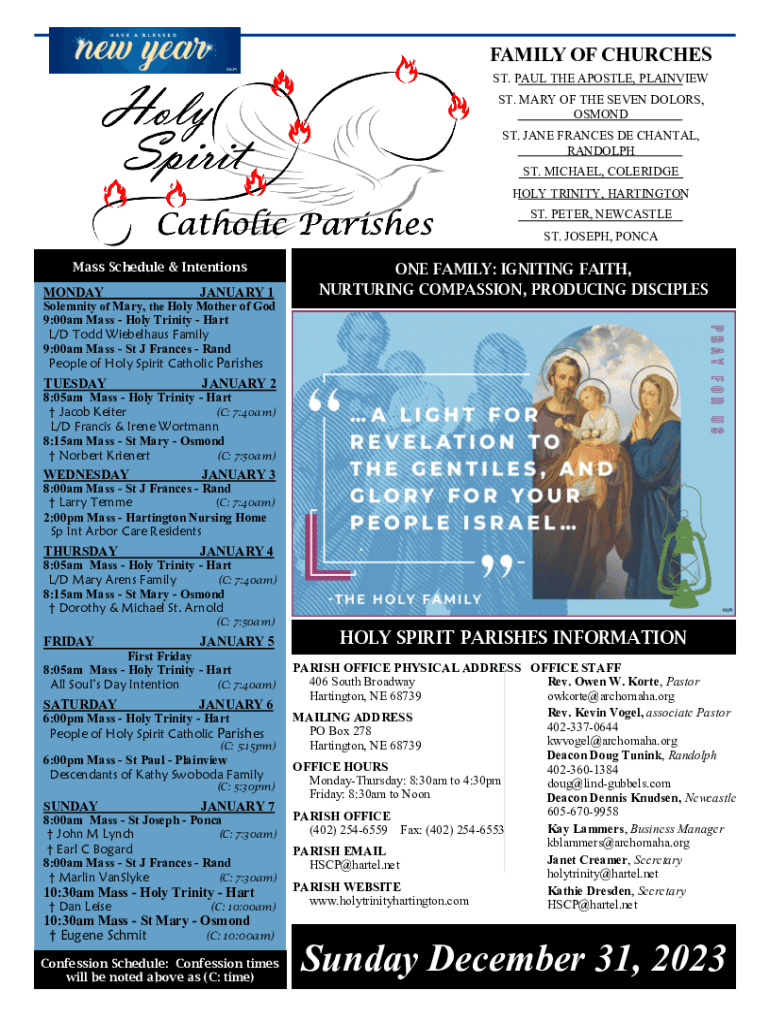 Fillable Online HOLY TRINITY, HARTINGTON Fax Email Print - pdfFiller