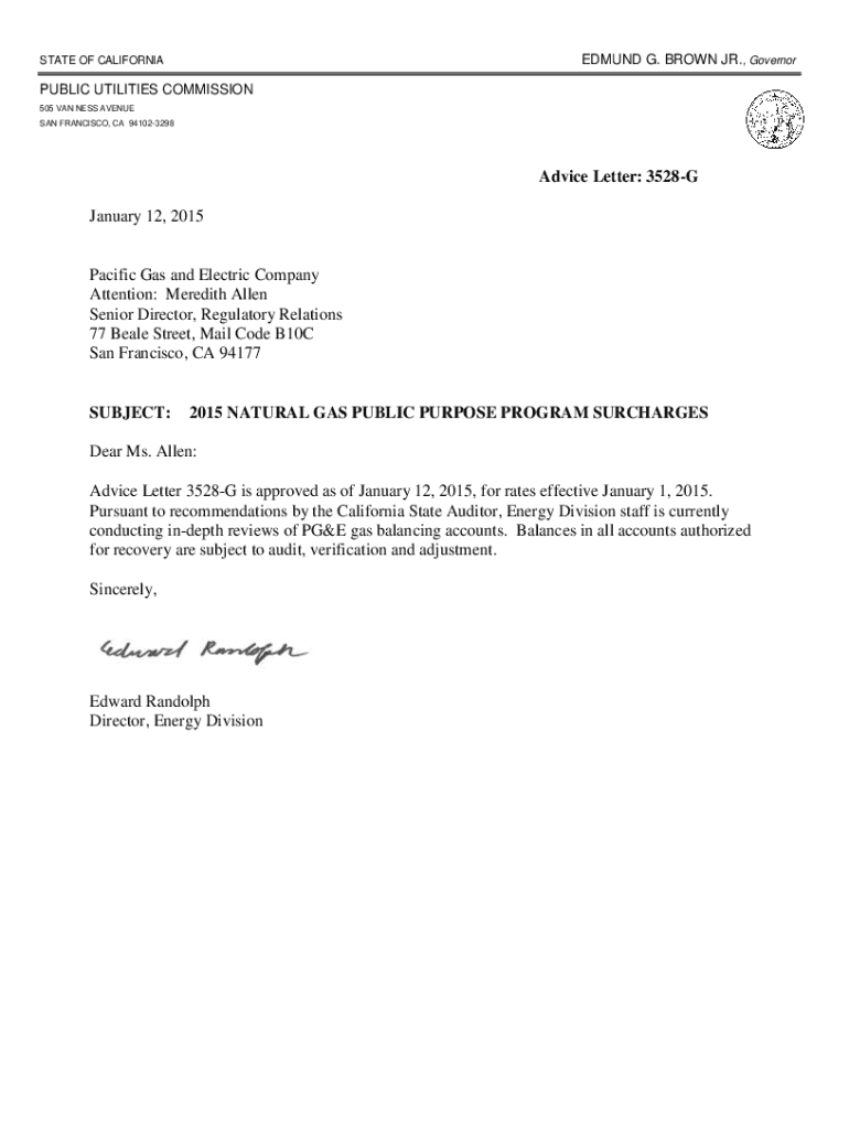 Fillable Online Advice Letter: 3528-G Fax Email Print - pdfFiller