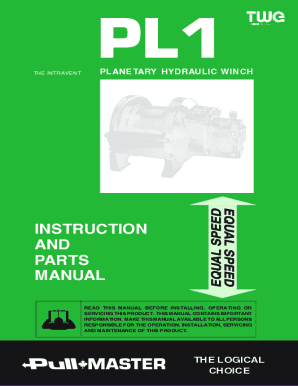 Fillable Online Pullmaster; planetary hoists; service literature model ...