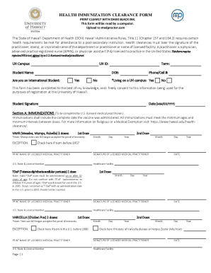 Fillable Online Med+Proctor Immunization Certificate Fax Email Print - pdfFiller