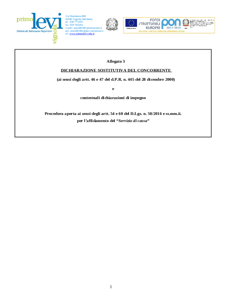 Dichiarazione sostitutiva (ai sensi degli arti 46 e 47 del ... Doc ...