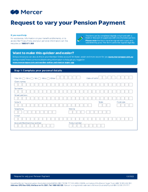Fillable Online Transferring your super from the Mercer Super Trust Fax ...