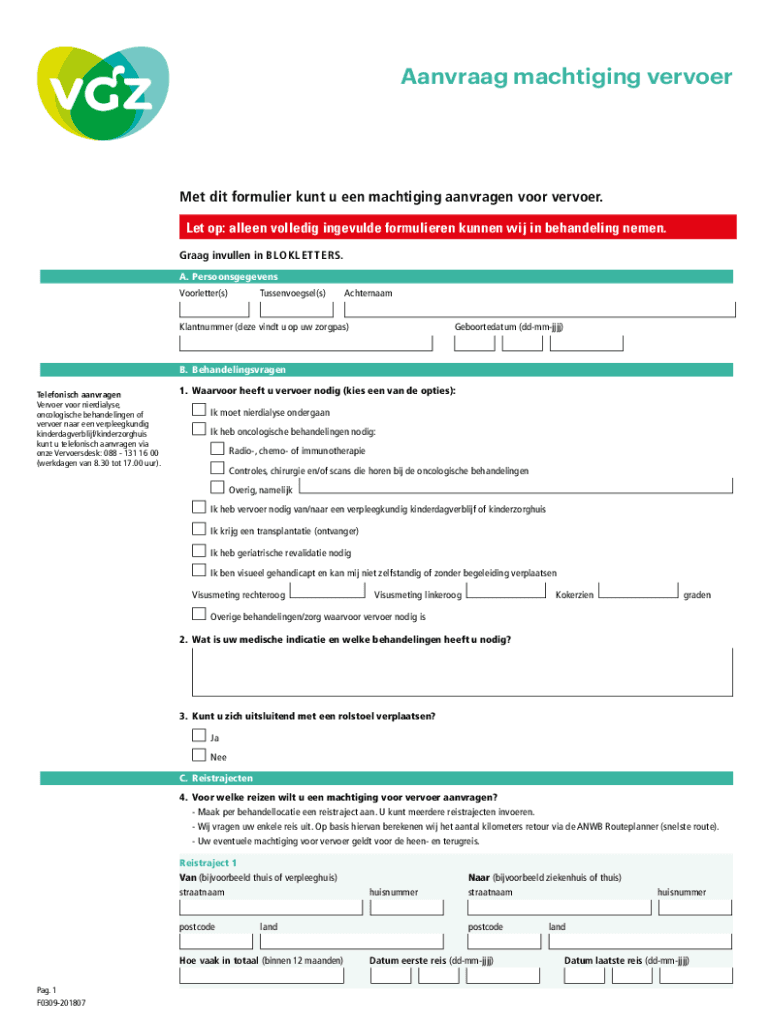 Invulbaar Online Met dit formulier kunt u een machtiging aanvragen voor ...