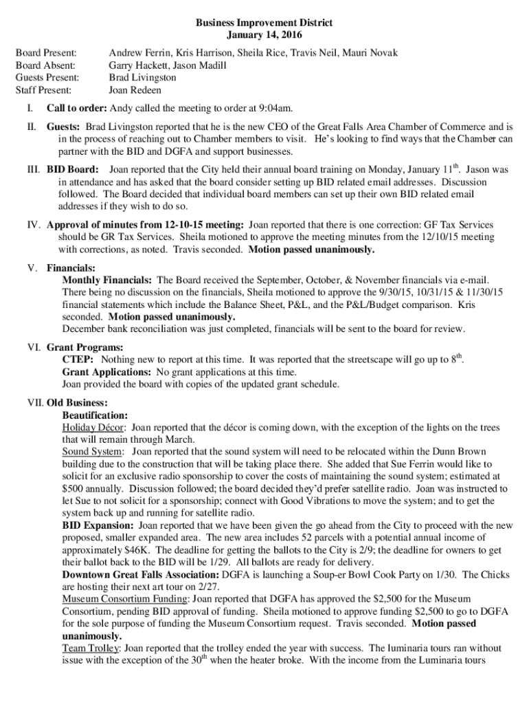 Fillable Online Andrew Ferrin, Kris Harrison, Sheila Rice, Travis Neil ...