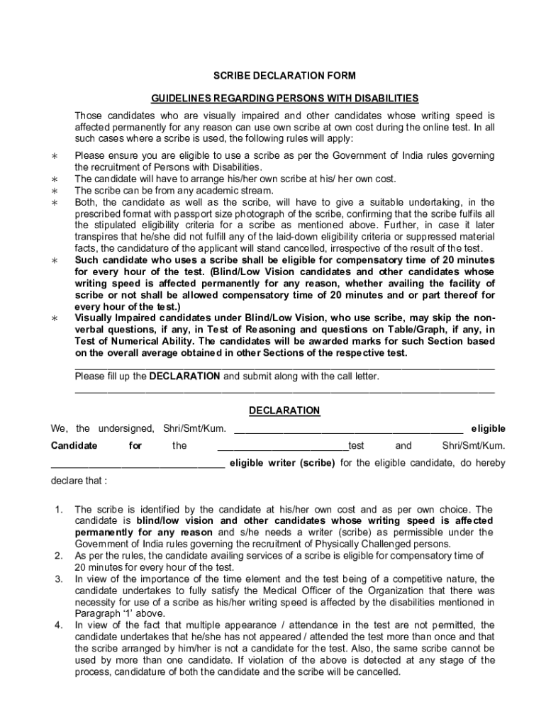 Fillable Online guidelines reagrding persons with disabilities using ...