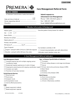 Fillable Online MA Provider Care Management Referral Form Fax Email ...