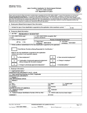 Fillable Online Form ETA-9035, Labor Condition Application for ... Fax ...