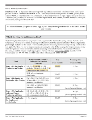 Fillable Online Form I-907 Instructions, Request for Premium Processing ...
