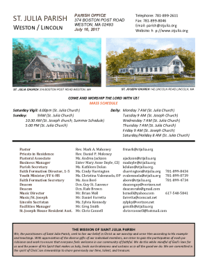 Fillable Online Julia Church) Fax Email Print - pdfFiller