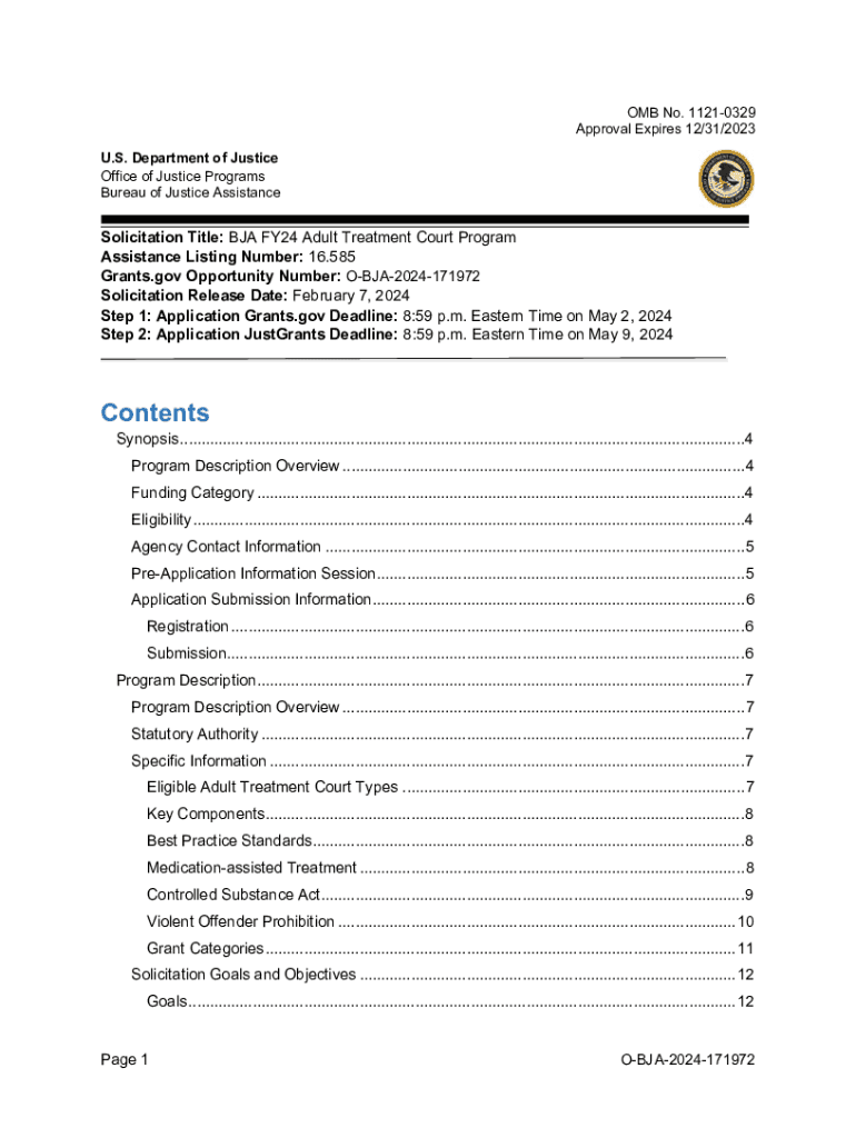 Fillable Online BJA FY24 Adult Treatment Court Program solictiation ... Fillable Online BJA FY24 Adult Treatment Court Program solictiation ...
