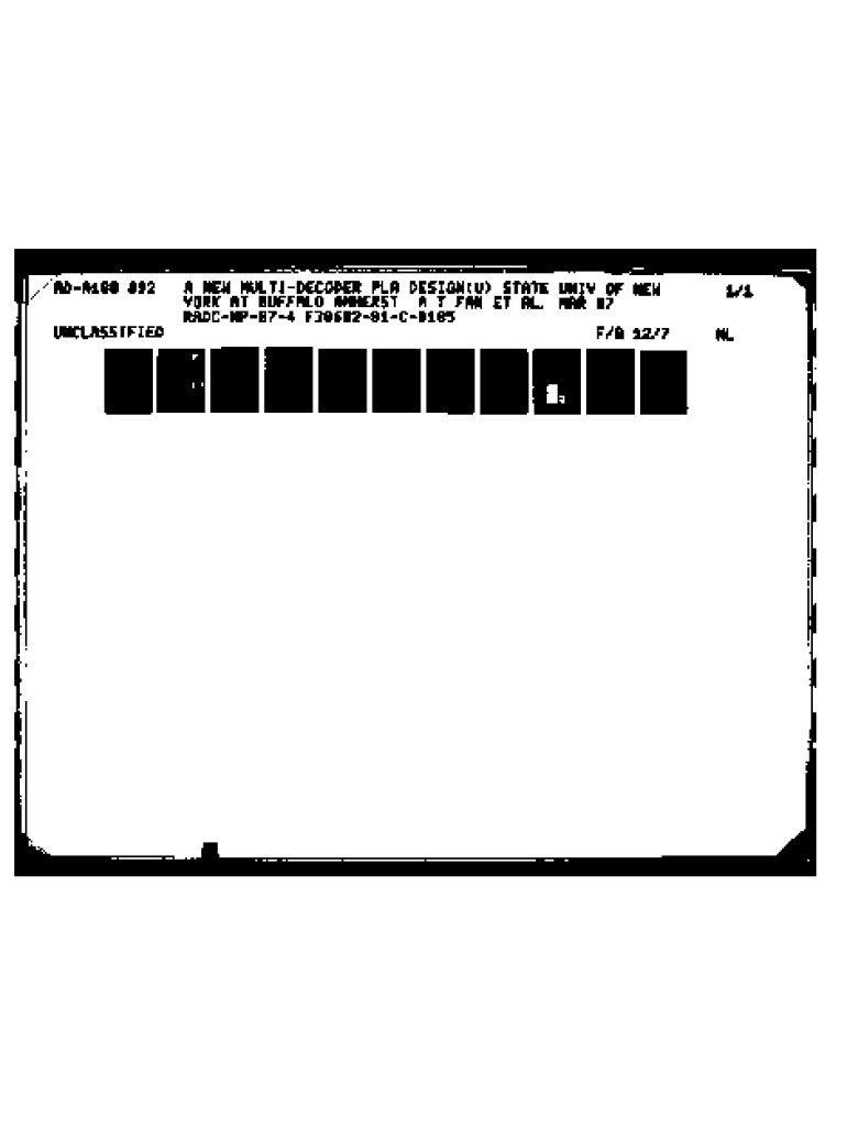 Fillable Online A New Multi Decoder Pla Design A Multi Decoder Design For Programmable Logic