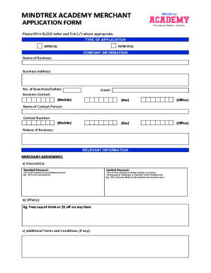 Fillable Online Merchant Form Revised Fax Email Print - pdfFiller