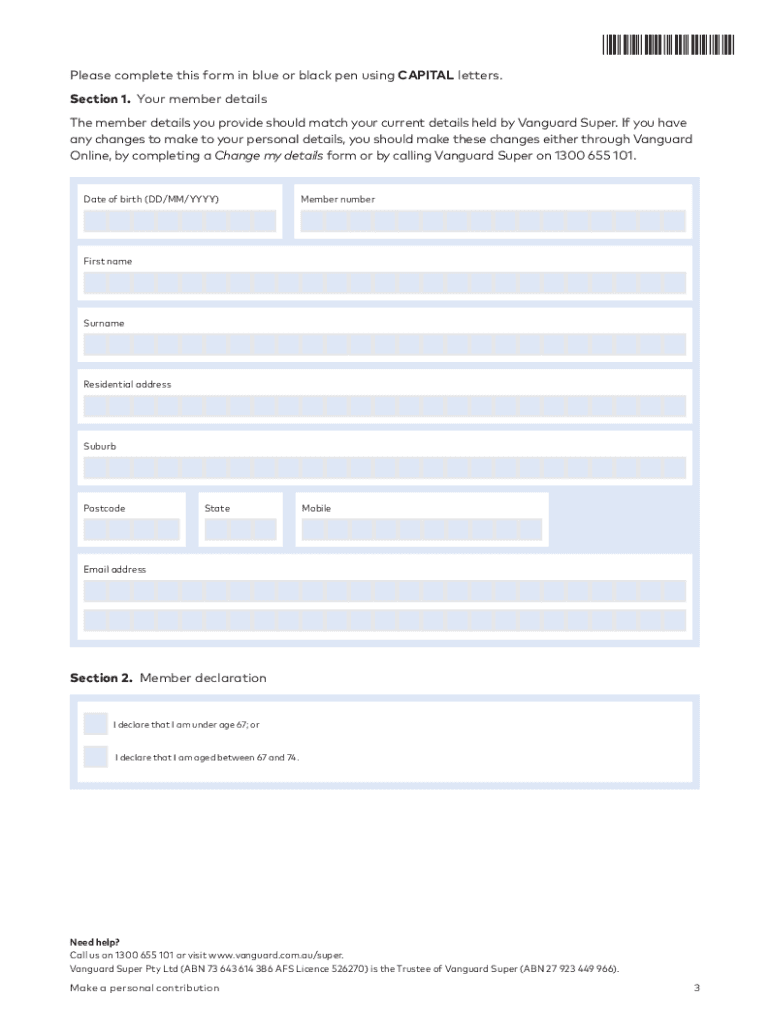 Fillable Online Documents and formsVanguard Super Fax Email Print - pdfFiller