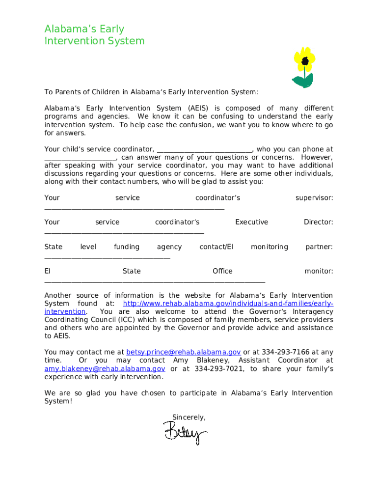 Services for Ages 0-3 - Early Intervention / Home - rehab alabama Doc ...