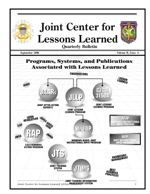 Fillable Online Growing the Joint Lessons Learned Program ... Fax Email ...