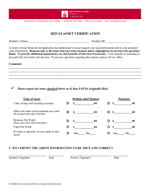 Fillable Online 202324 Asset Verification Request Fax Email Print ...