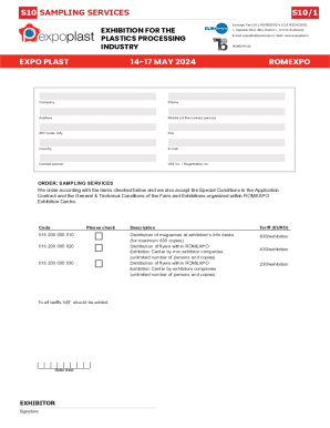 Fillable Online S10-Sampling Fax Email Print - pdfFiller
