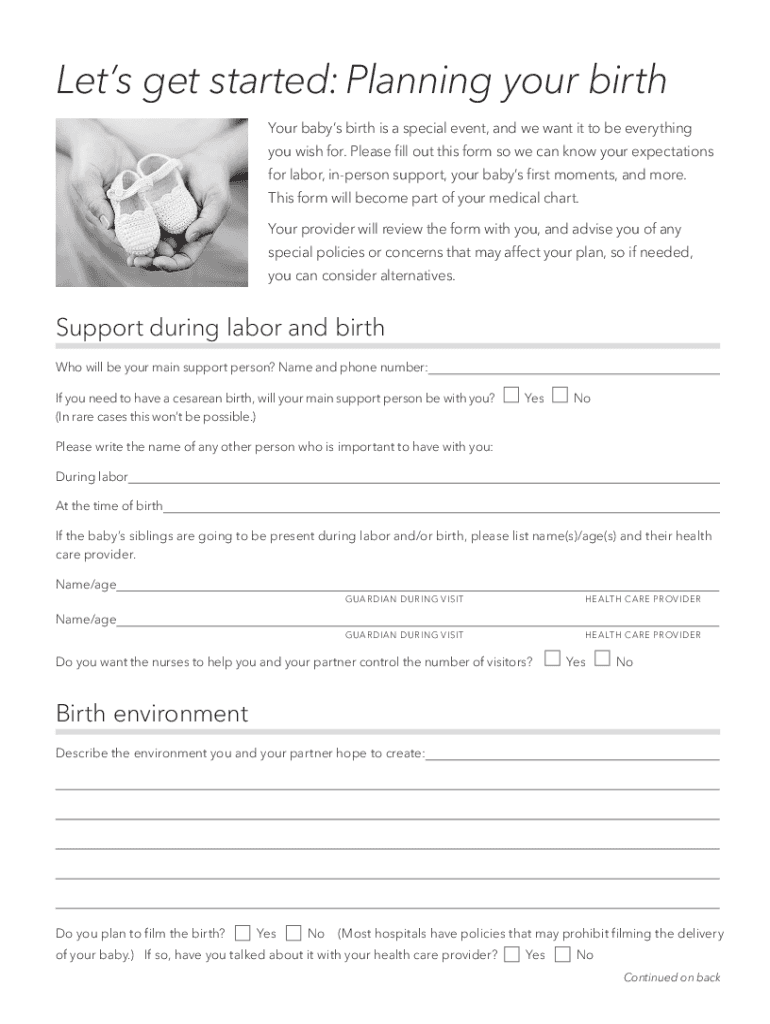 Fillable Online Let's get started. Fill out this form with your ...