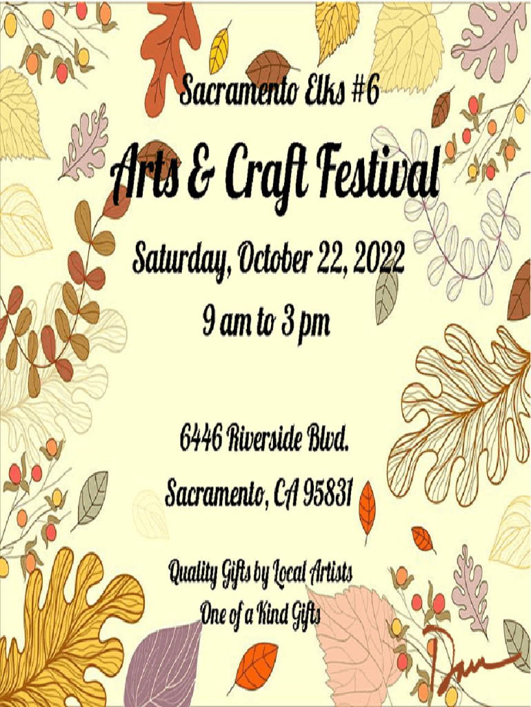 Fillable Online ART & CRAFTS FESTIVAL Fax Email Print - pdfFiller