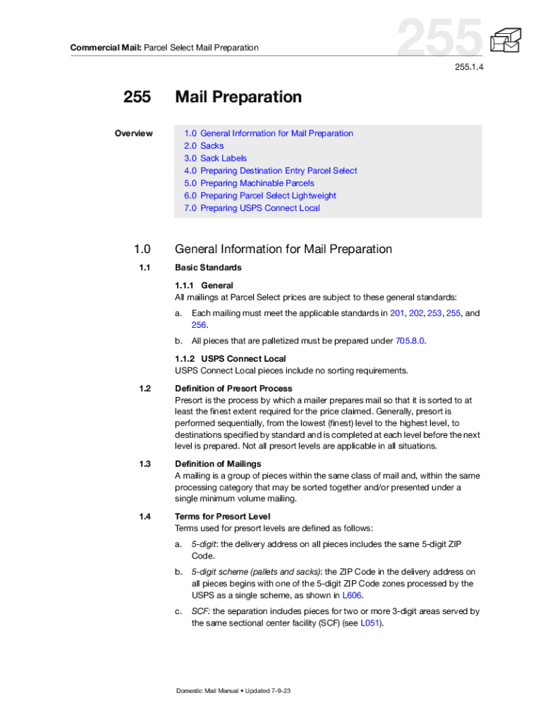 Fillable Online Preparing Machinable Parcels Fax Email Print - pdfFiller