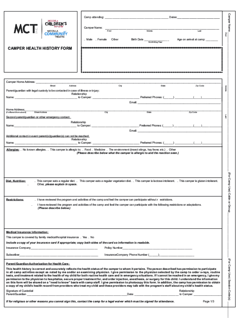 Fillable Online Share Your MCT Memory - MCT inc. is a nonprofit, tax ...