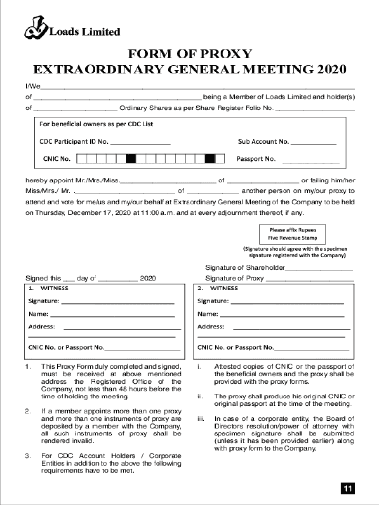 Fillable Online Further Revised Proxy Form for the Second Extraordinary ... Fax Email Print ...