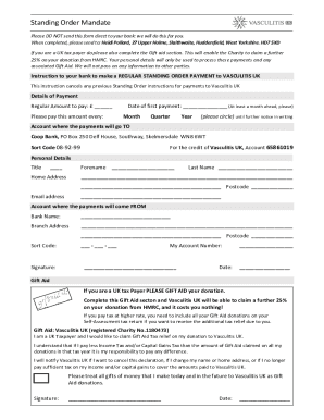 Fillable Online Standing Order Form - Vasculitis UK v3.docx Fax Email ...