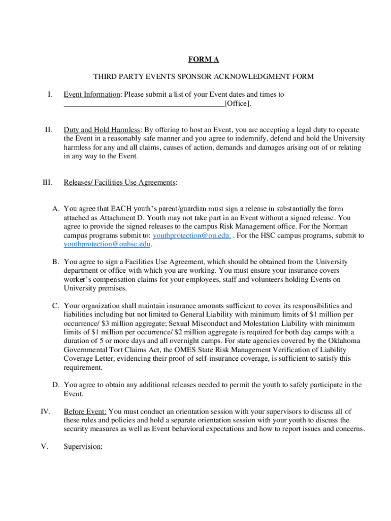 Fillable Online Third-Party Fundraising Event Form - Safe Harbor Fax ...