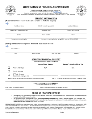 Fillable Online Fillable Online CERTIFICATION OF FINANCIAL ...