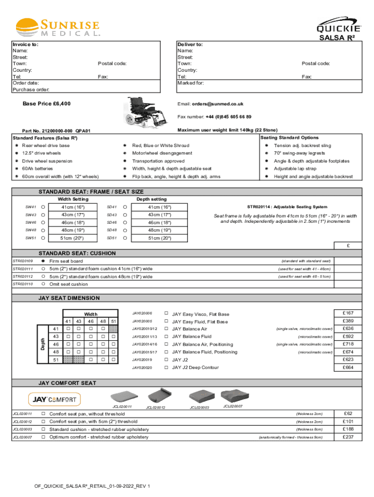 Fillable Online 3.190PVP Rec: - Sunrise Medical Fax Email Print - pdfFiller