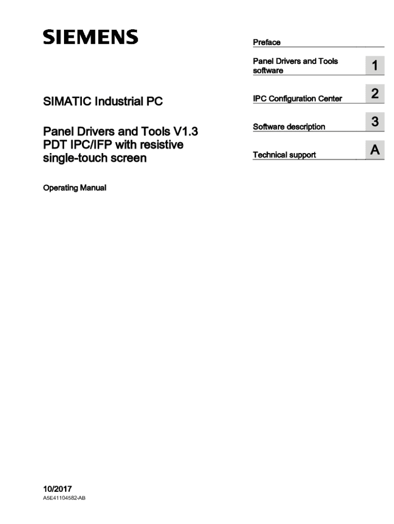 Fillable Online PDT IPC/IFP with resistive single-touch screen ...