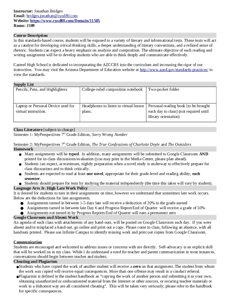Instructor: Jonathan Bridges Doc Template | pdfFiller