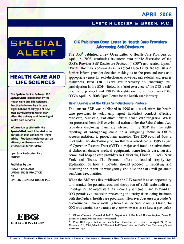 Fillable Online OIG Publishes Open Letter to Health Care Providers ...