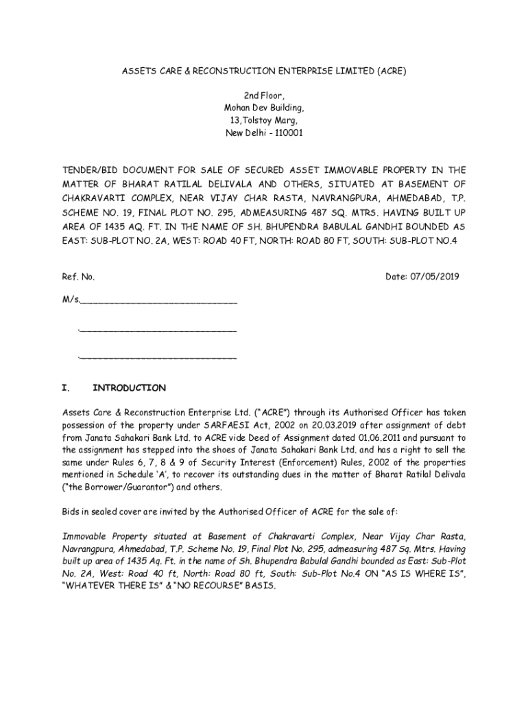 Fillable Online state bank of india, stressed assets management branch-i Fax Email Print - pdfFiller