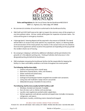 Fillable Online Rules and Regulations for the Use of Forest Service ...