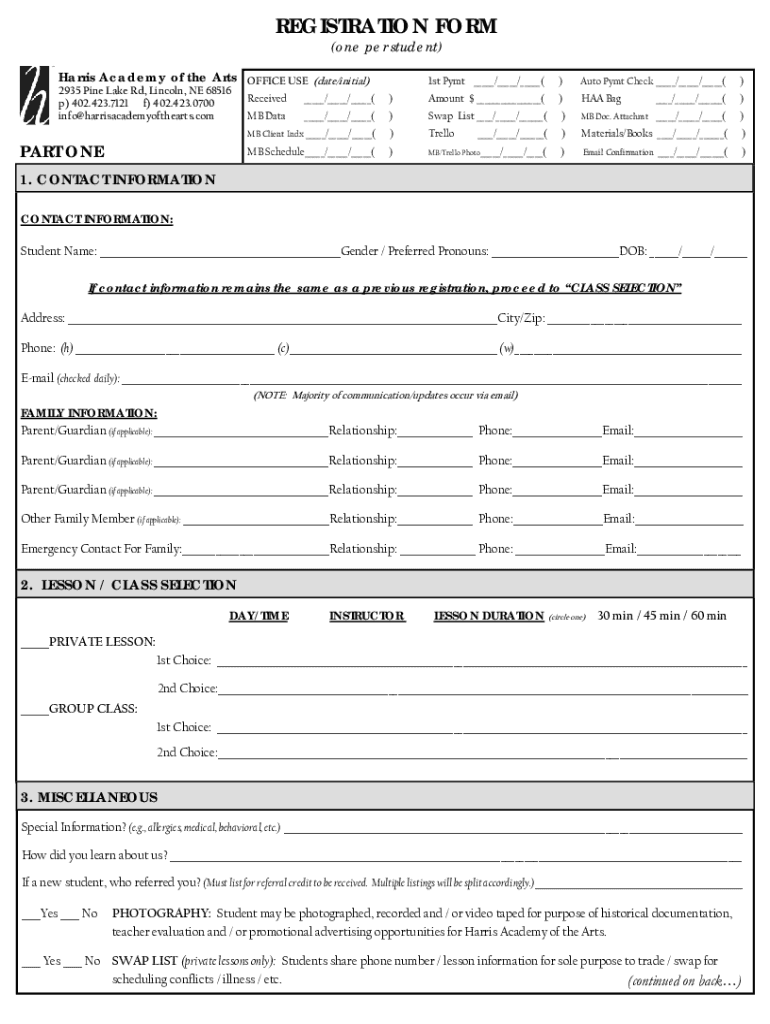 Fillable Online HAA Registration Form - NEW 4.pub Fax Email Print ...