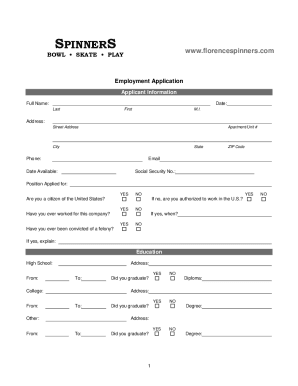 Fillable Online We are now accepting... - Spinners of Florence, MS Fax Email Print - pdfFiller